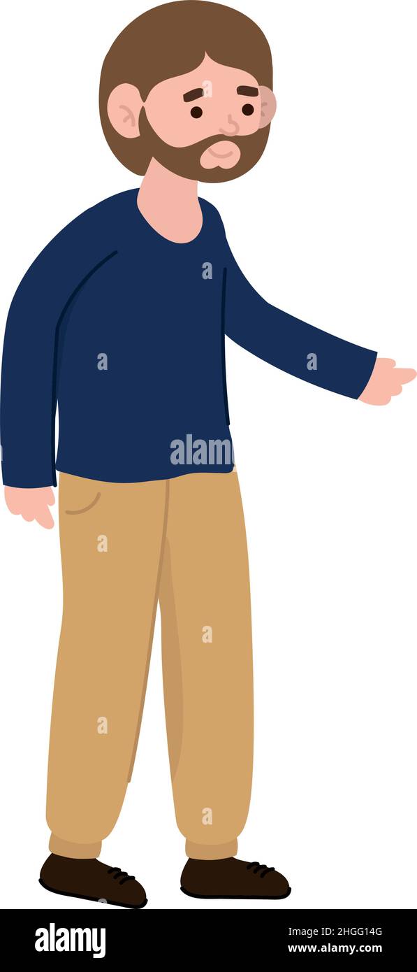 bearded man cartoon Stock Vector Image & Art - Alamy