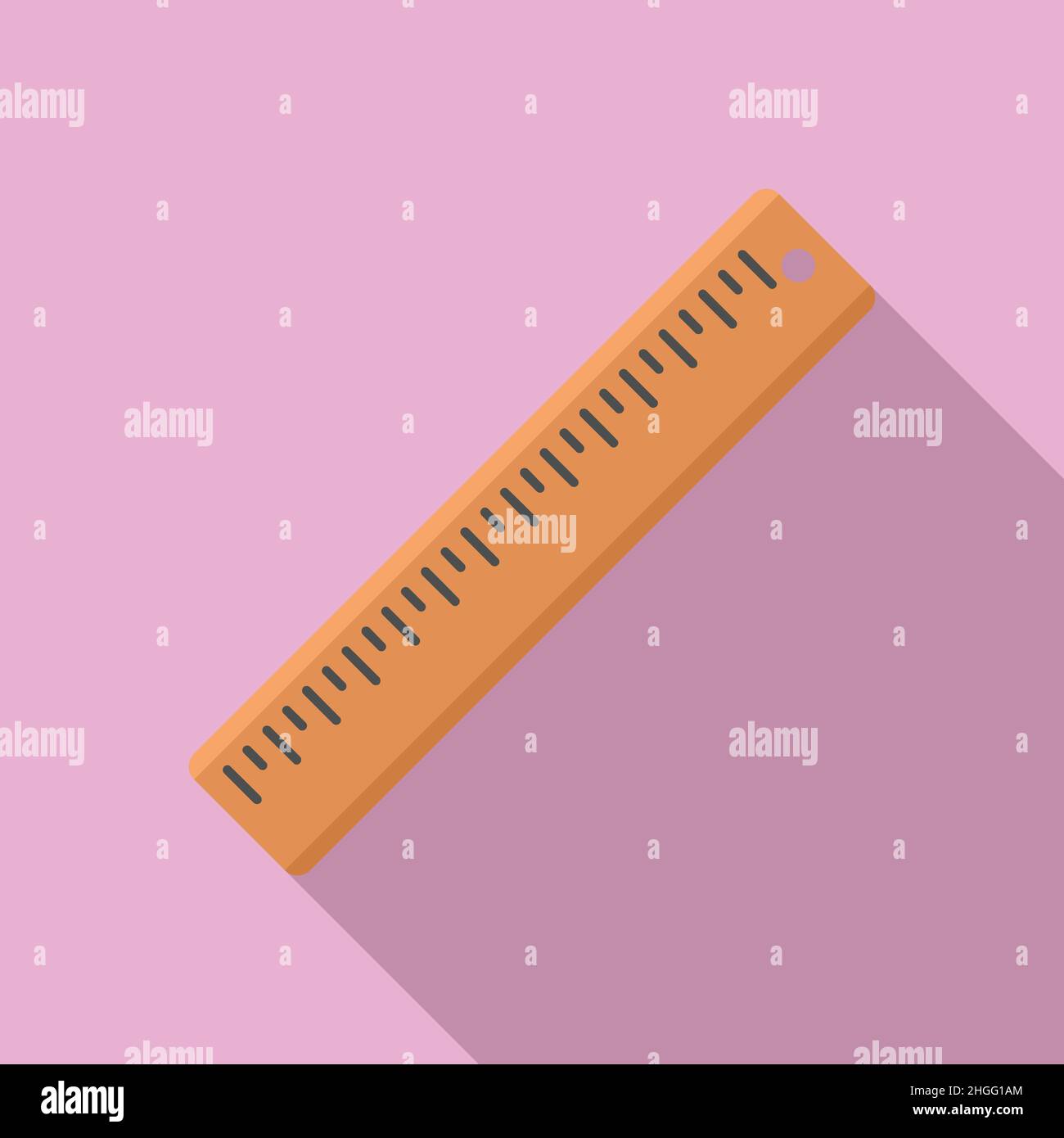 Clothing ruler icon flat vector. Tailor machine. Cleaning cloth Stock ...