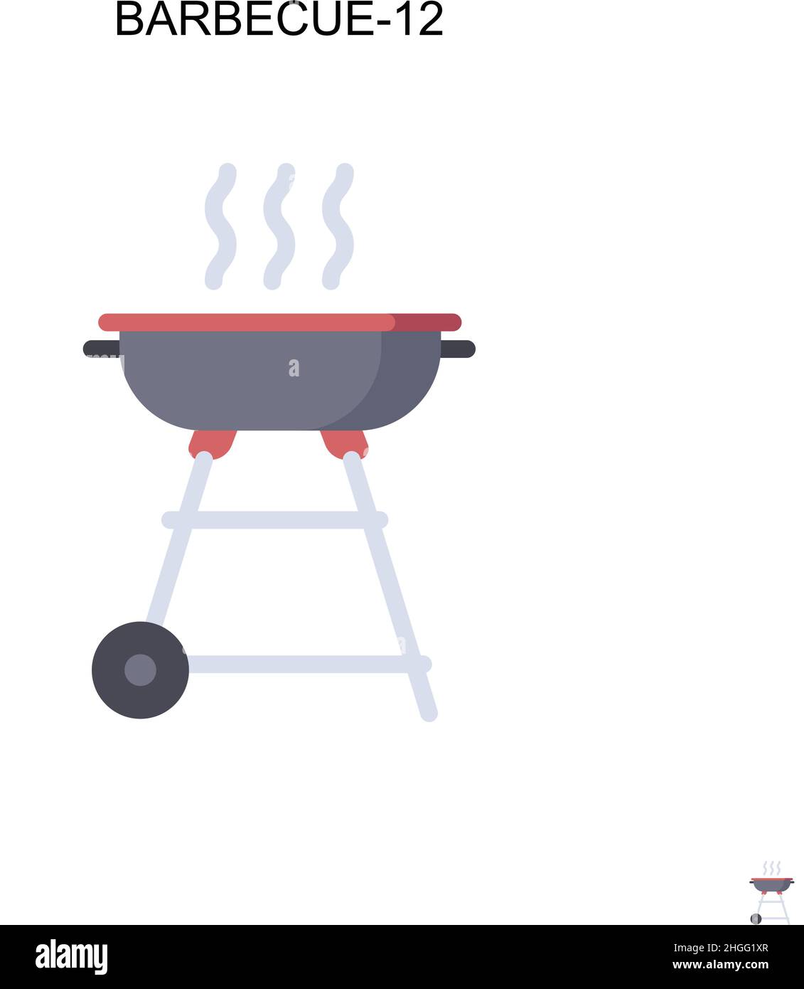 Barbecue-12 Simple vector icon.Perfect color modern pictogram on ...