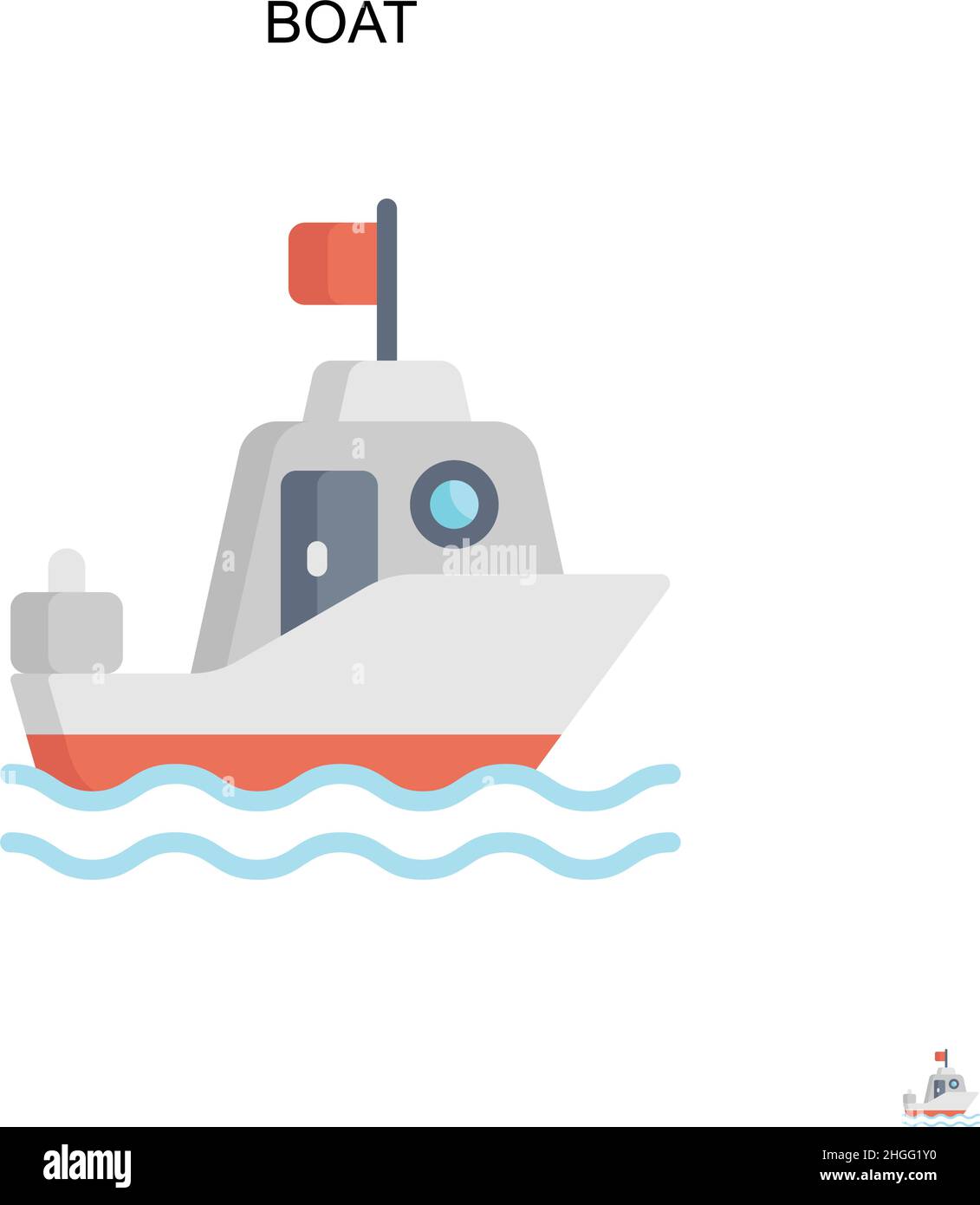 Boat Simple vector icon.Perfect color modern pictogram on editable ...