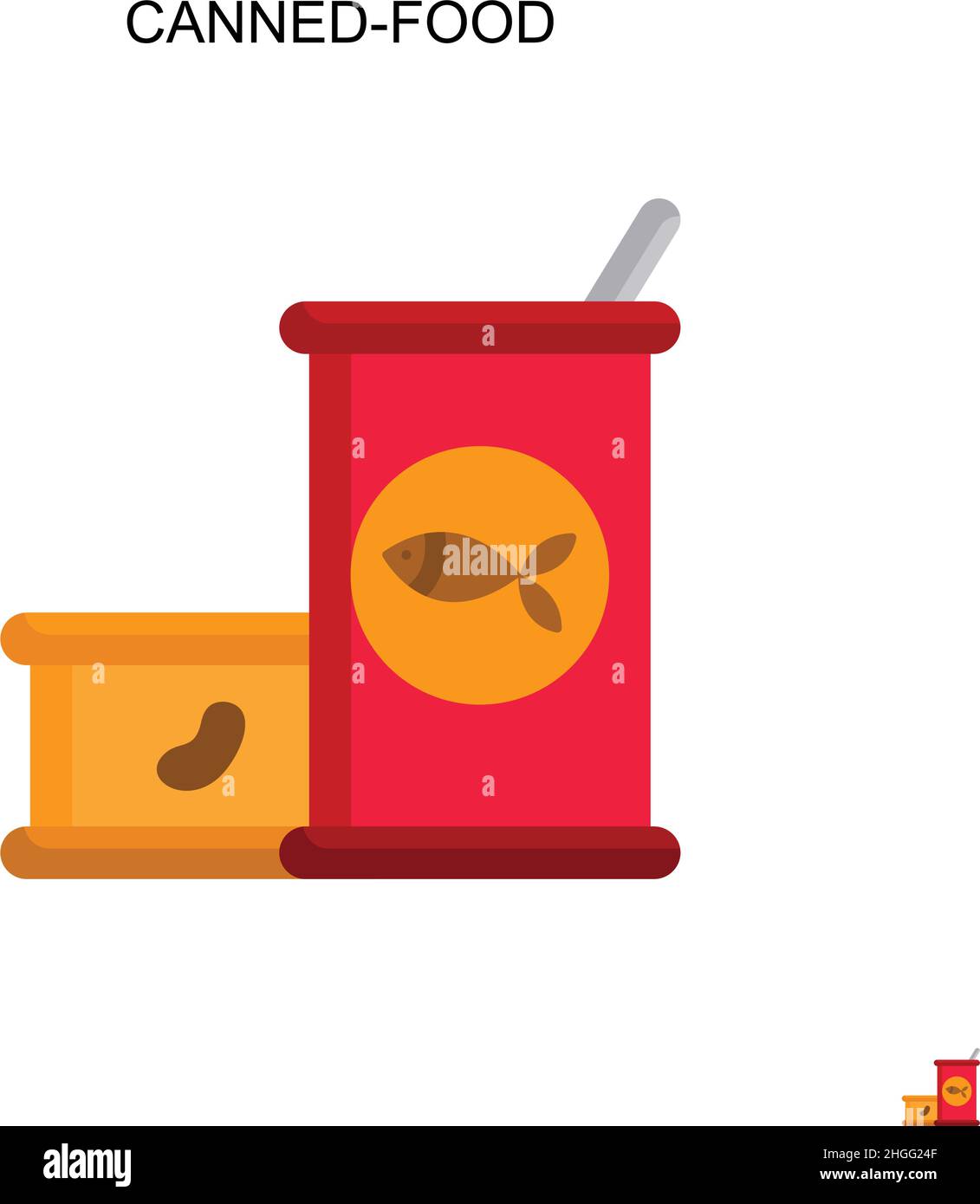 Canned-food Simple vector icon.Perfect color modern pictogram on ...