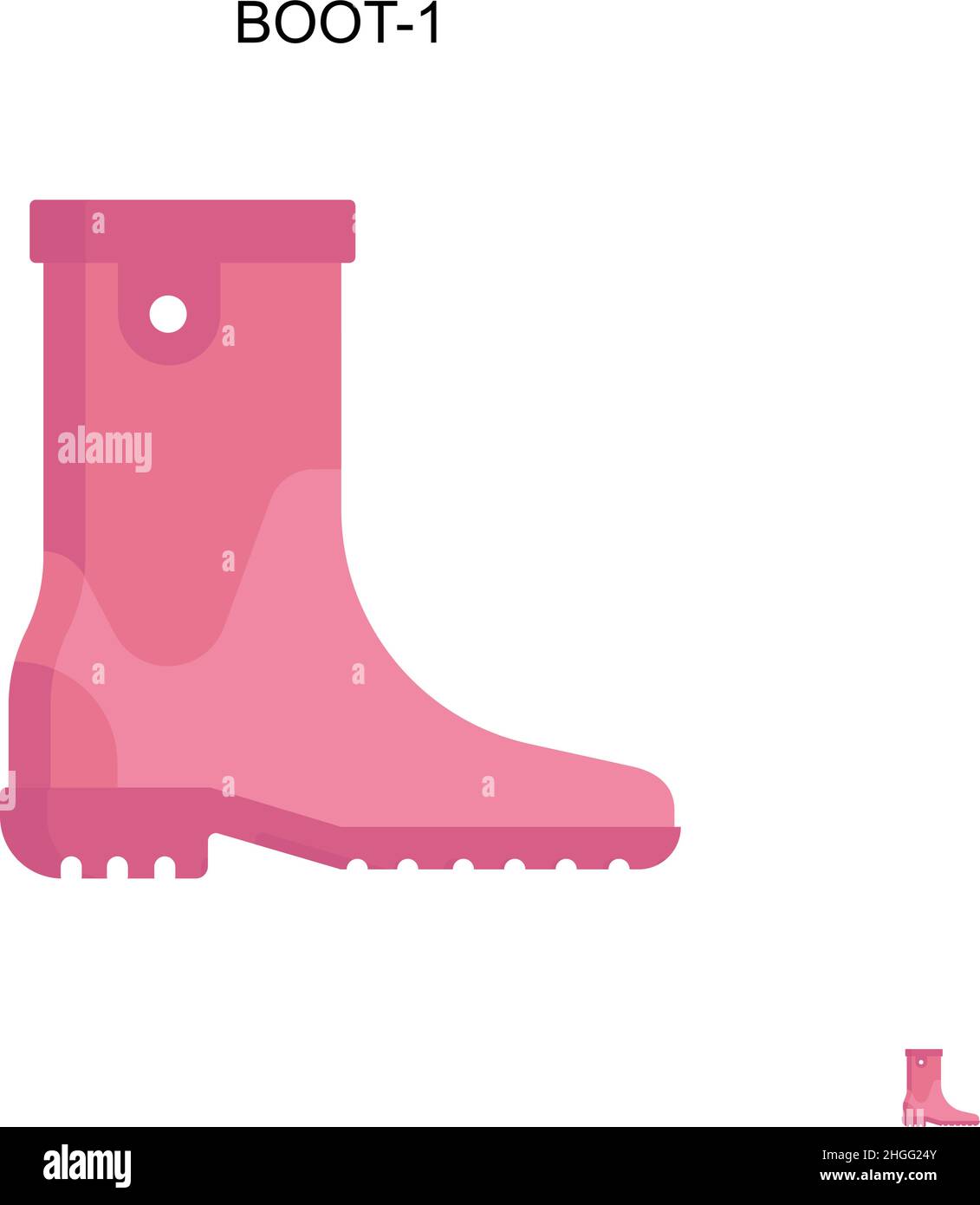 Boot-1 Simple vector icon.Perfect color modern pictogram on editable ...