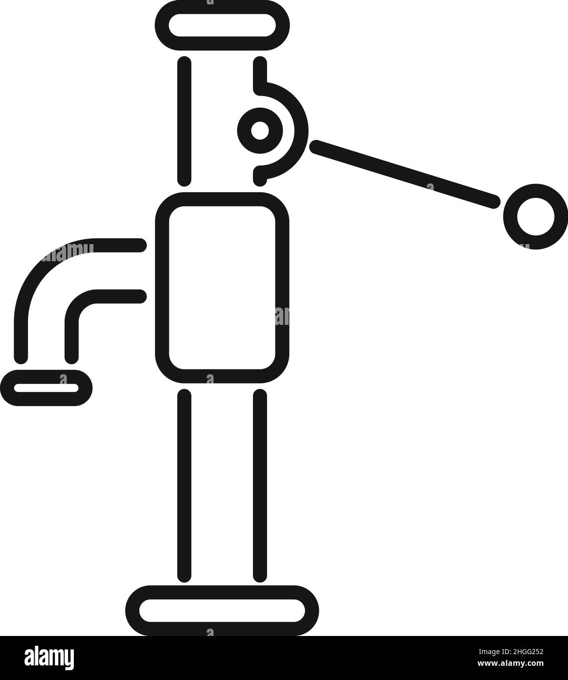 Water pipe pump icon outline vector. System engine. Electric industry ...