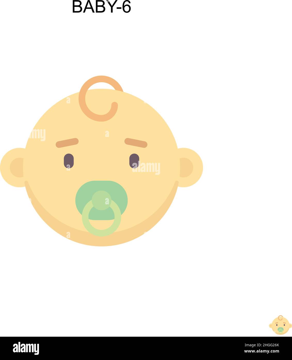 Baby-6 Simple vector icon.Perfect color modern pictogram on editable ...