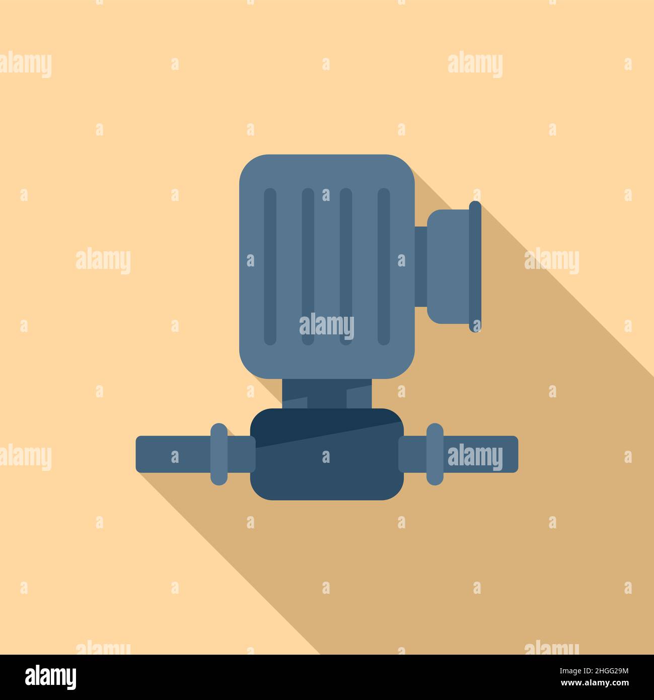 Engine pump icon flat vector. Motor system. Valve compressor Stock ...