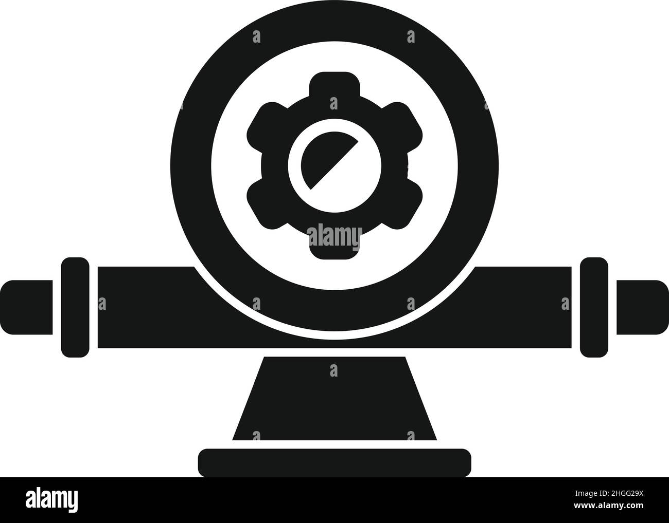 Gaude pump icon simple vector. Water motor. Machine station Stock ...