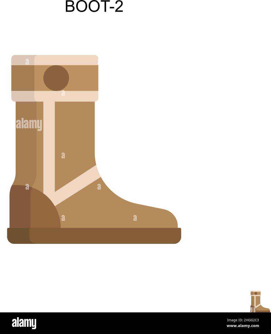 Boot-2 Simple vector icon.Perfect color modern pictogram on editable ...