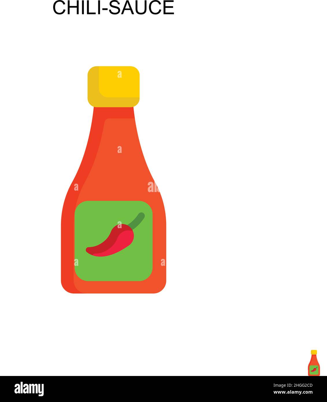 Chili-sauce Simple vector icon.Perfect color modern pictogram on ...