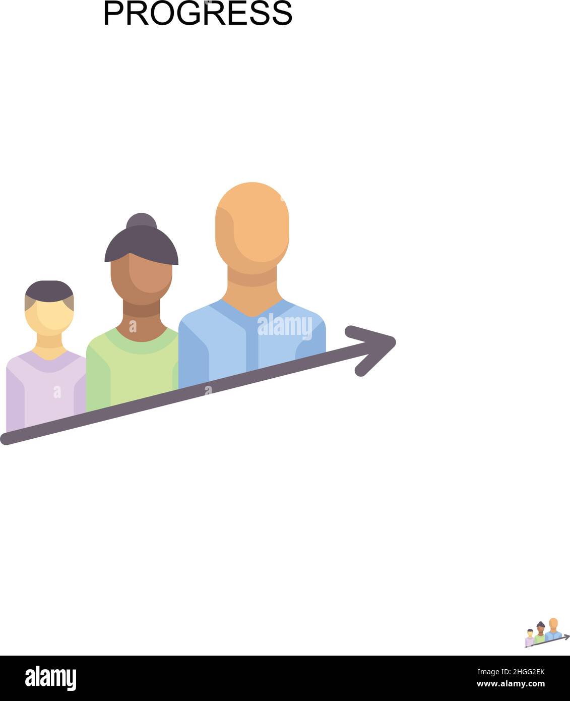 Progress Simple vector icon.Perfect color modern pictogram on editable ...