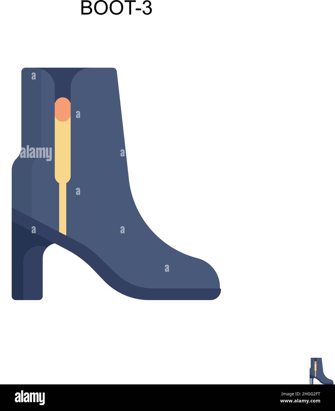 Boot-3 Simple vector icon.Perfect color modern pictogram on editable ...