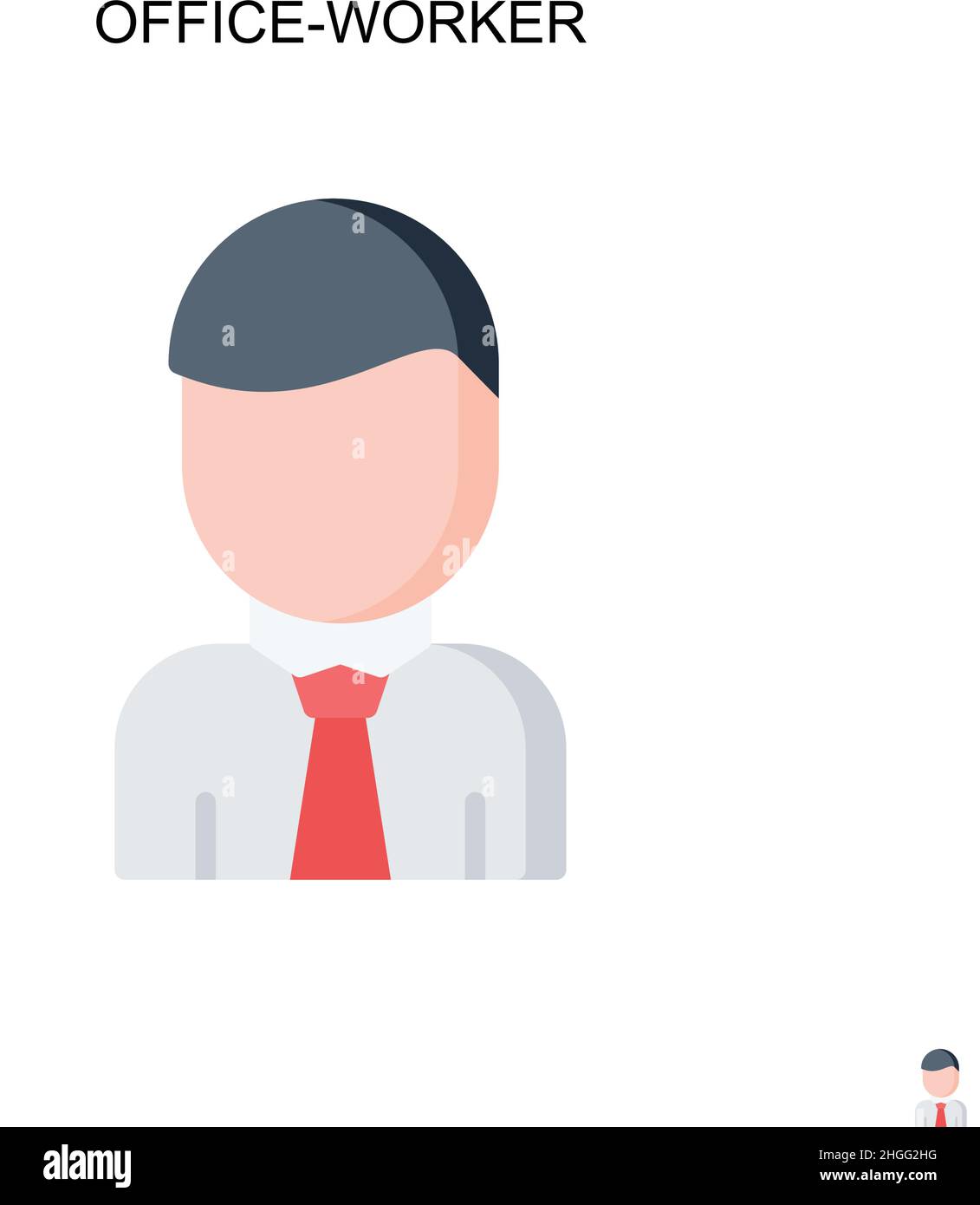 Office-worker Simple vector icon.Perfect color modern pictogram on ...