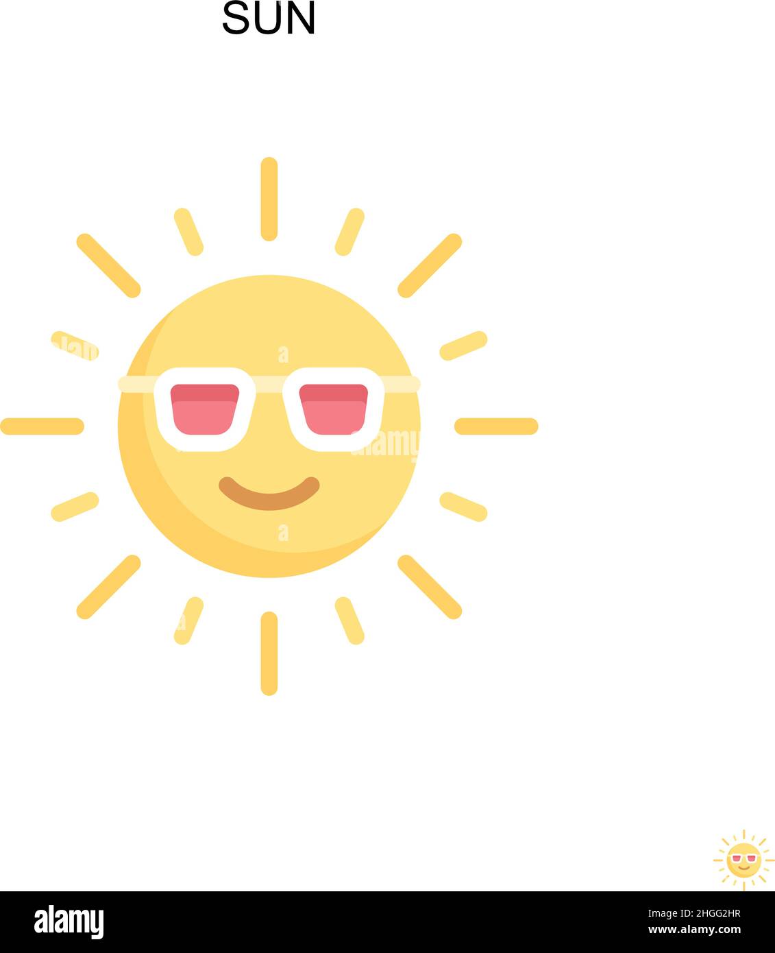 Sun Simple vector icon.Perfect color modern pictogram on editable ...