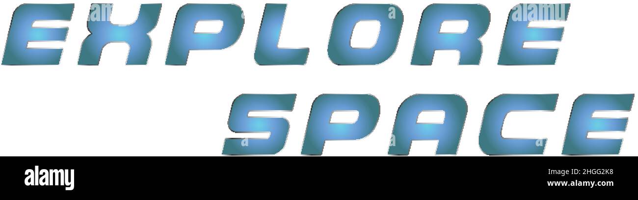 Explore Space word logo design illustration Stock Vector Image & Art ...