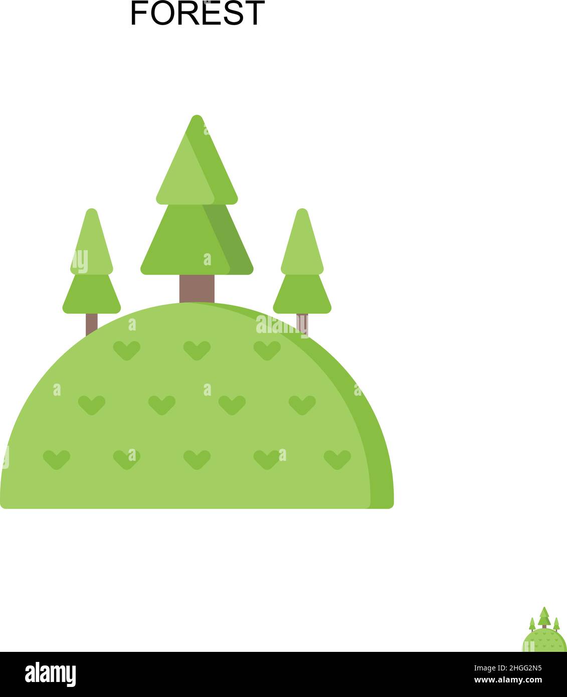 Forest Simple vector icon.Perfect color modern pictogram on editable ...