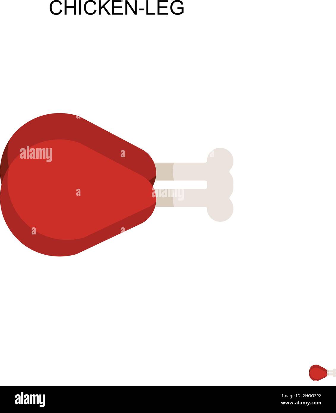 Chicken-leg Simple vector icon.Perfect color modern pictogram on ...