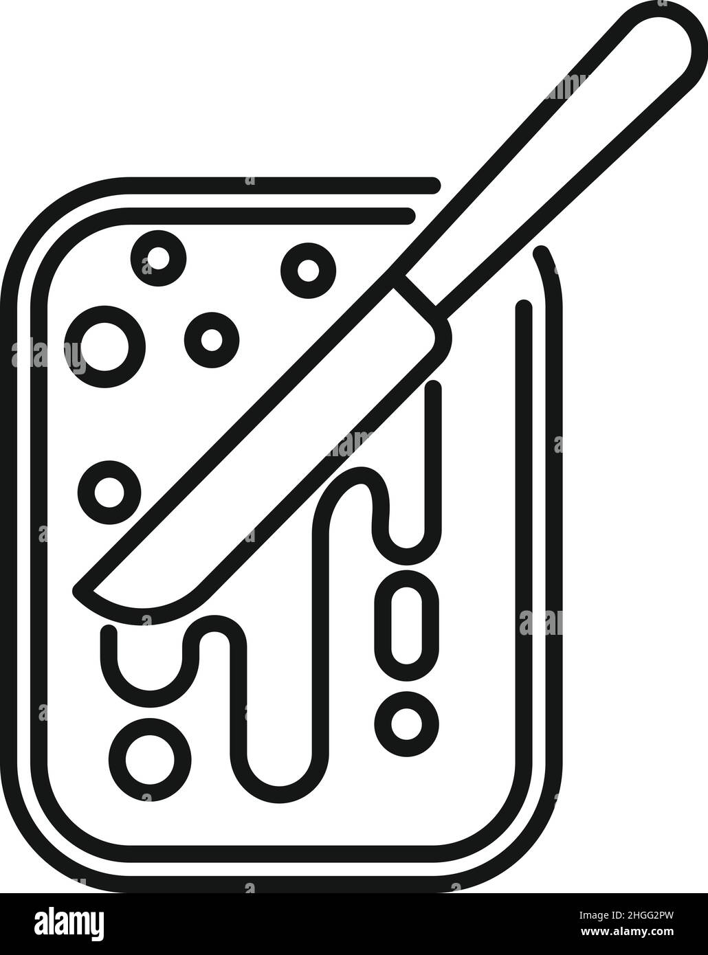 Morning chocolate paste icon outline vector. Cocoa cream. Spread jar ...