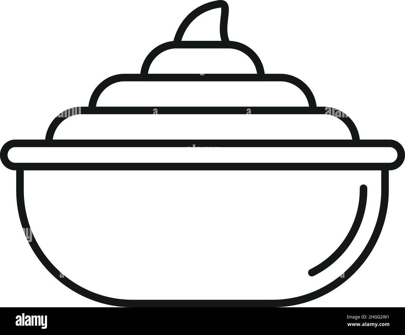 Cocoa cream pot icon outline vector. Paste jar. Milk food Stock Vector ...