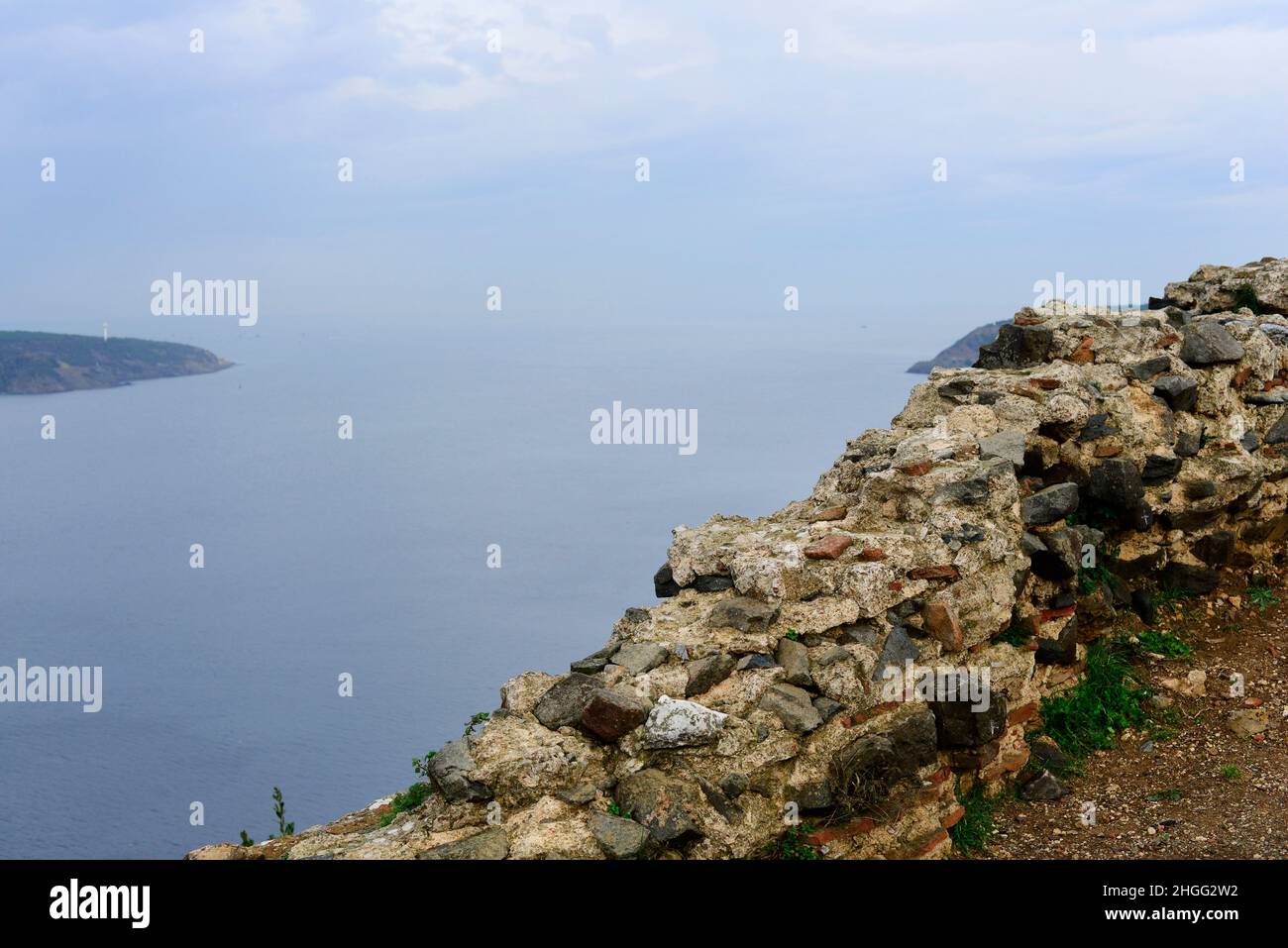 Yoros castle ( Genoese Castle ) in the confluence of the Bosphorus and ...
