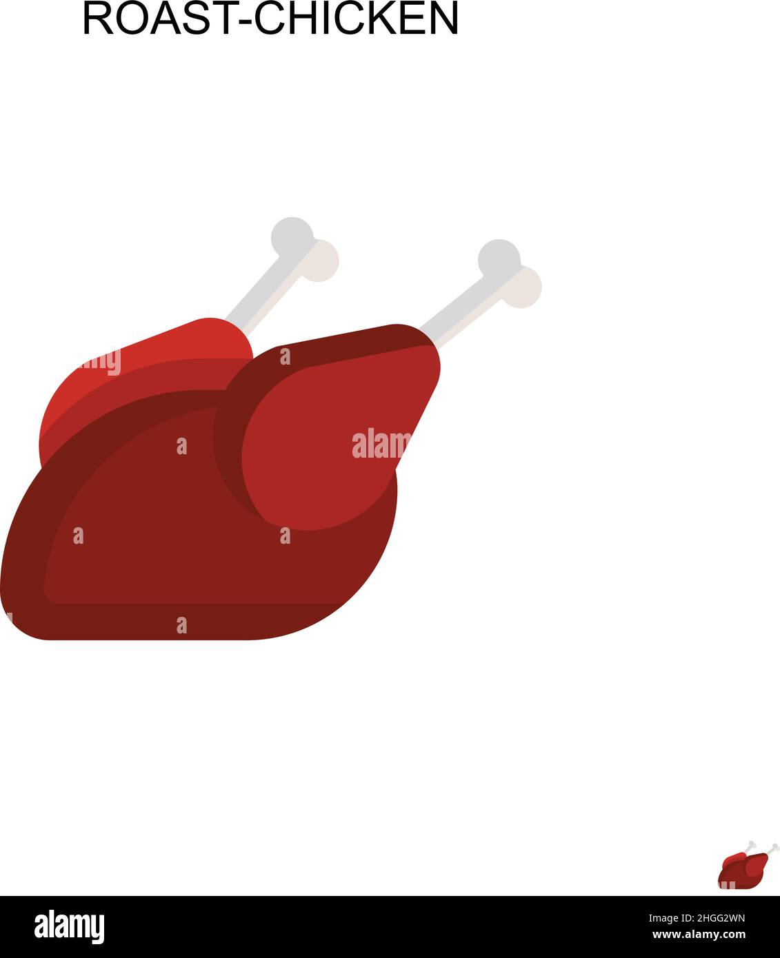 Roast-chicken Simple vector icon.Perfect color modern pictogram on ...