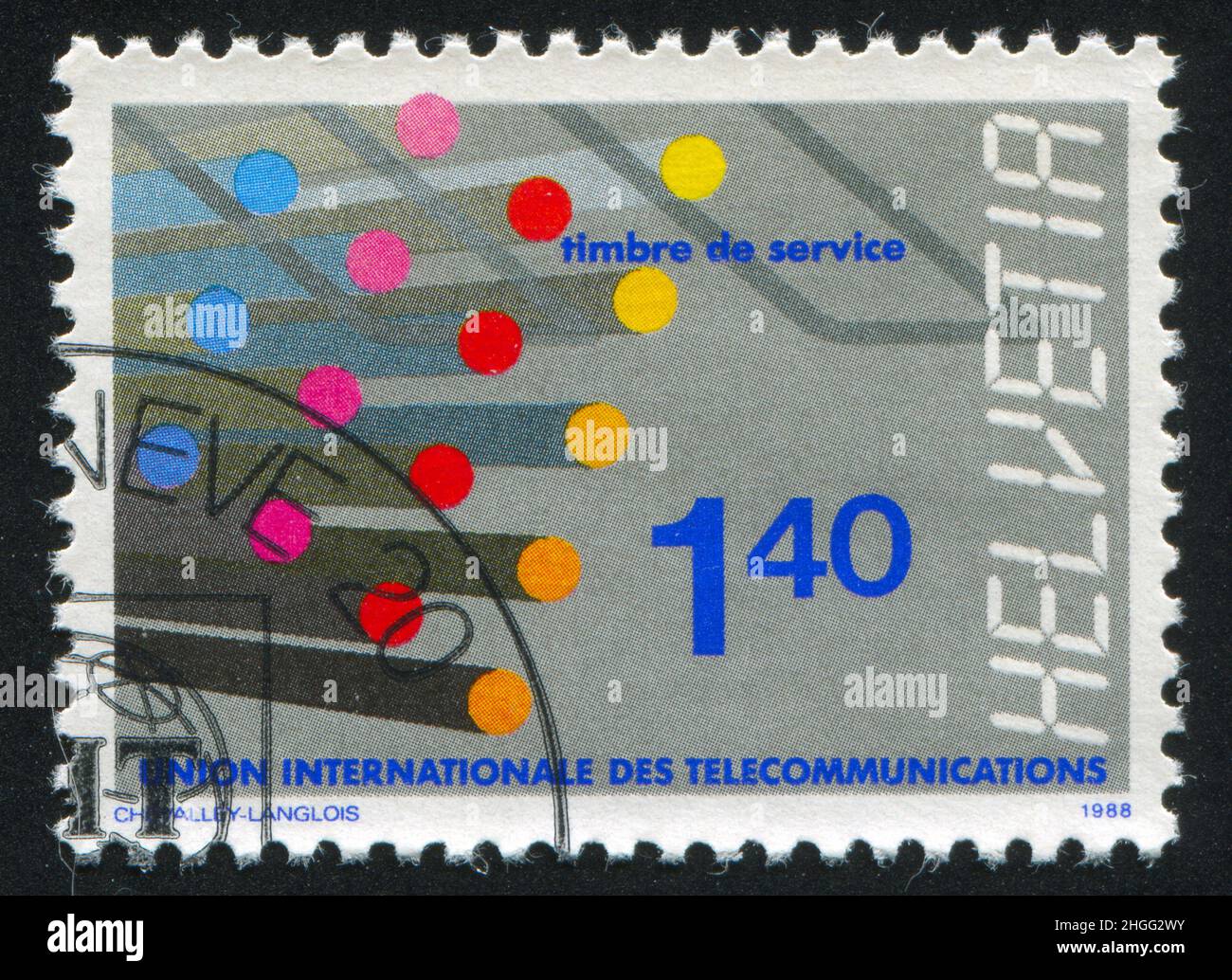 SWITZERLAND - CIRCA 1988: stamp printed by Switzerland, shows Fiber ...