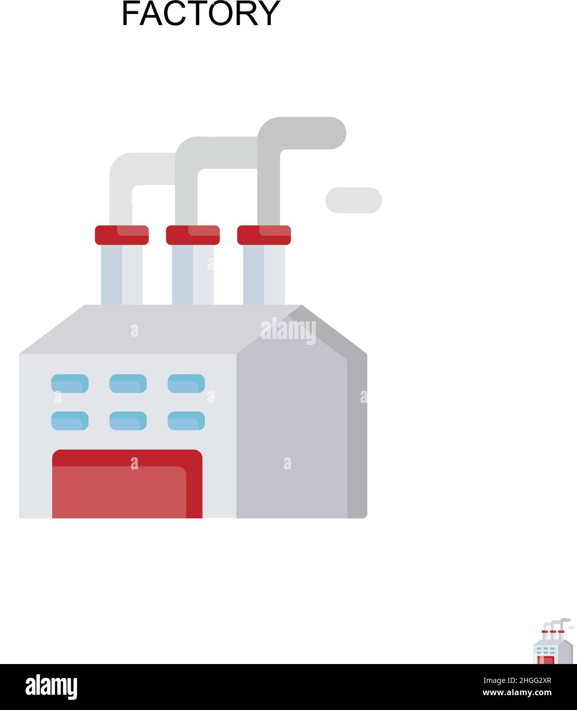 Factory Simple vector icon.Perfect color modern pictogram on editable ...