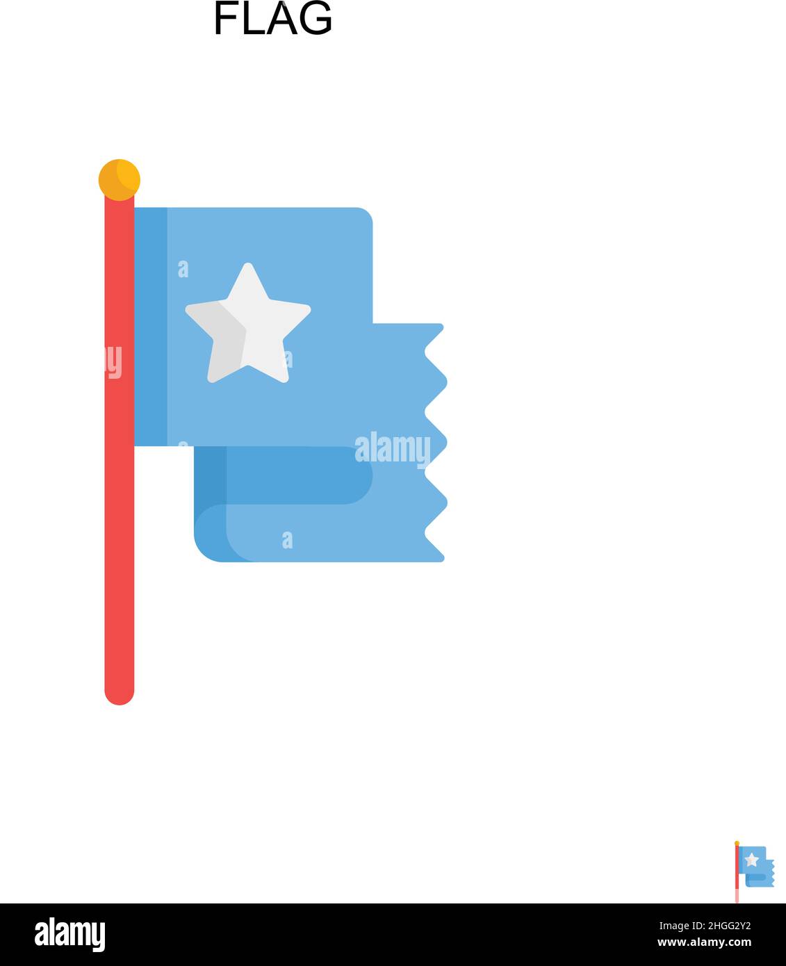 Flag Simple vector icon.Perfect color modern pictogram on editable ...