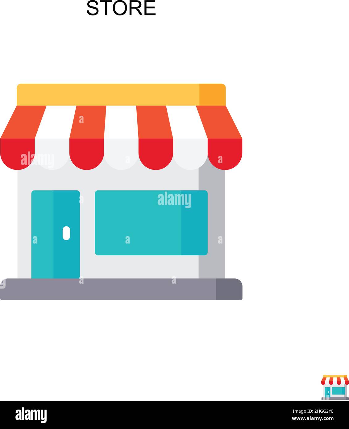 Store Simple vector icon.Perfect color modern pictogram on editable ...