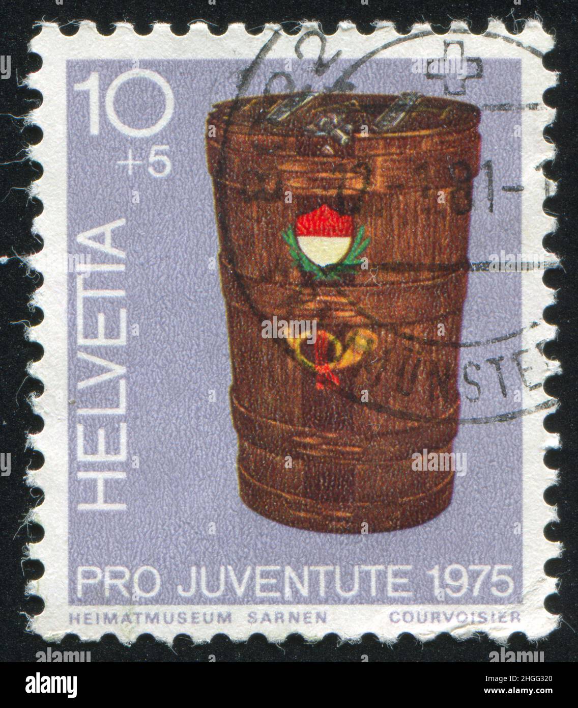SWITZERLAND - CIRCA 1975: stamp printed by Switzerland, shows Mail ...