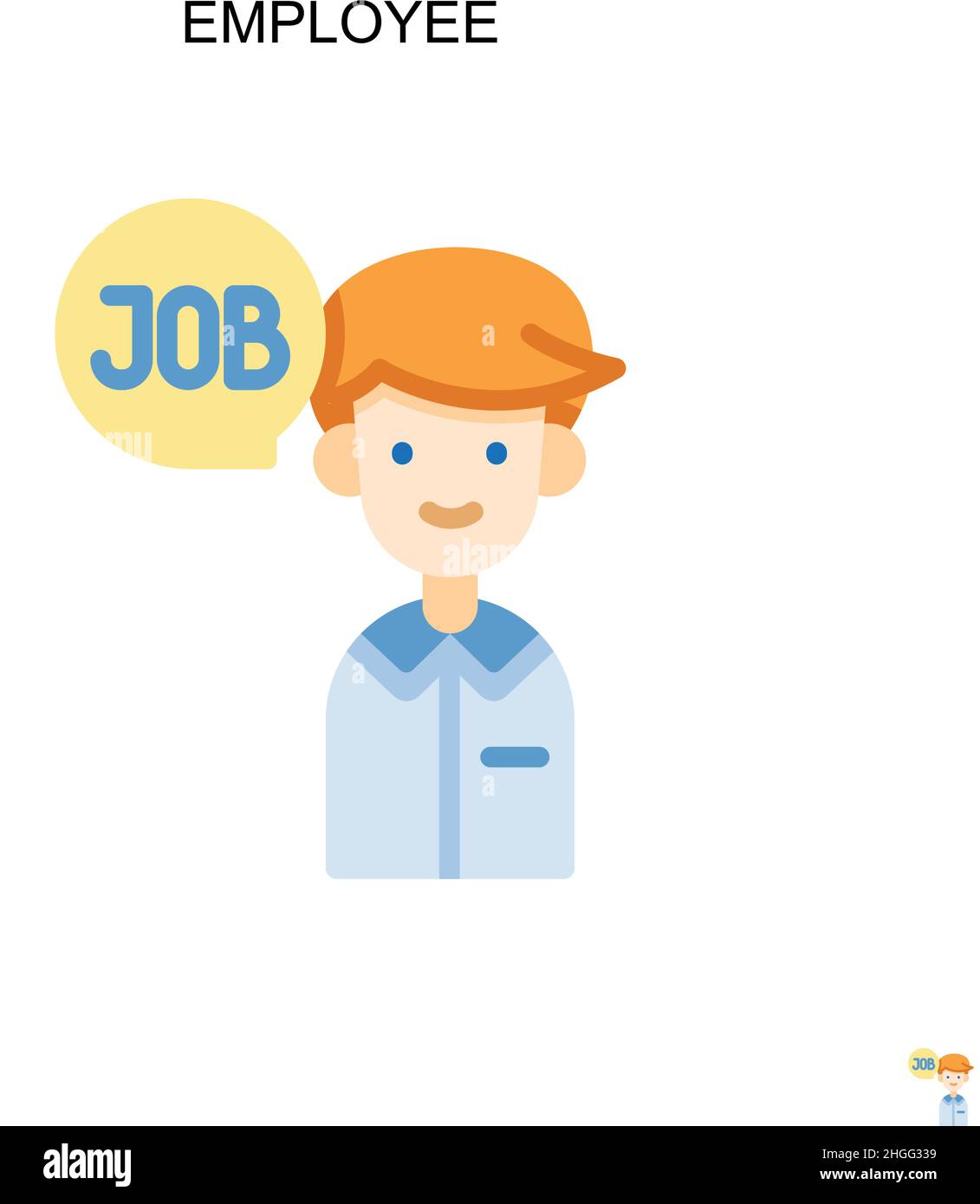Employee Simple vector icon.Perfect color modern pictogram on editable ...