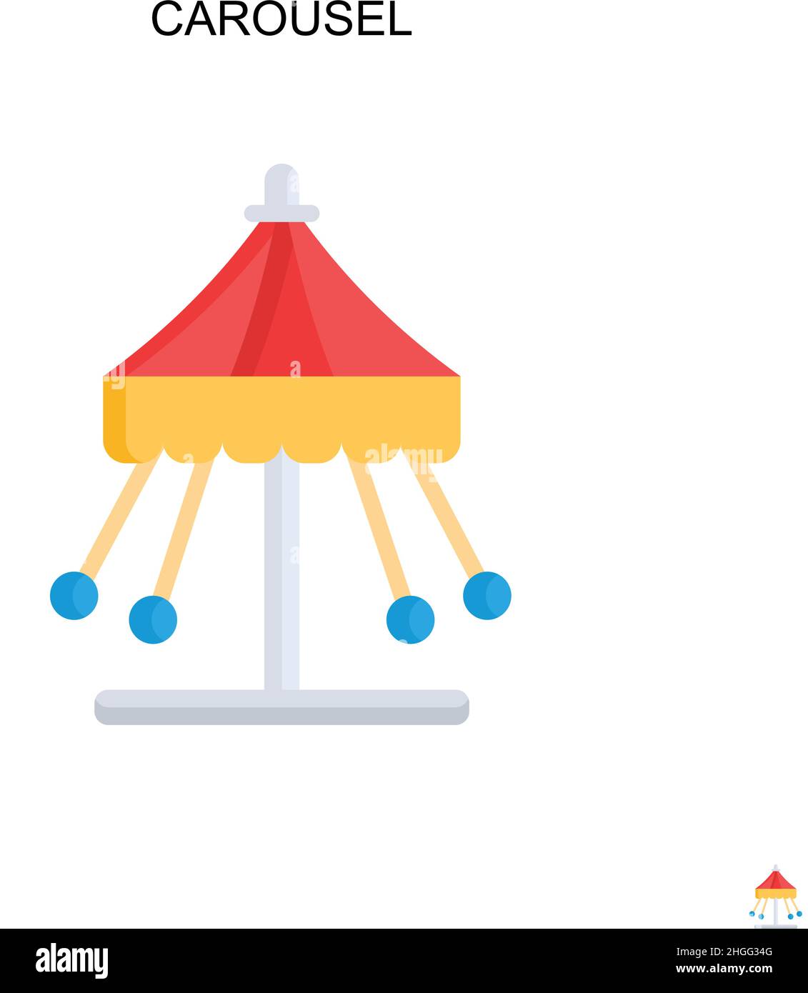 Carousel Simple vector icon.Perfect color modern pictogram on editable ...