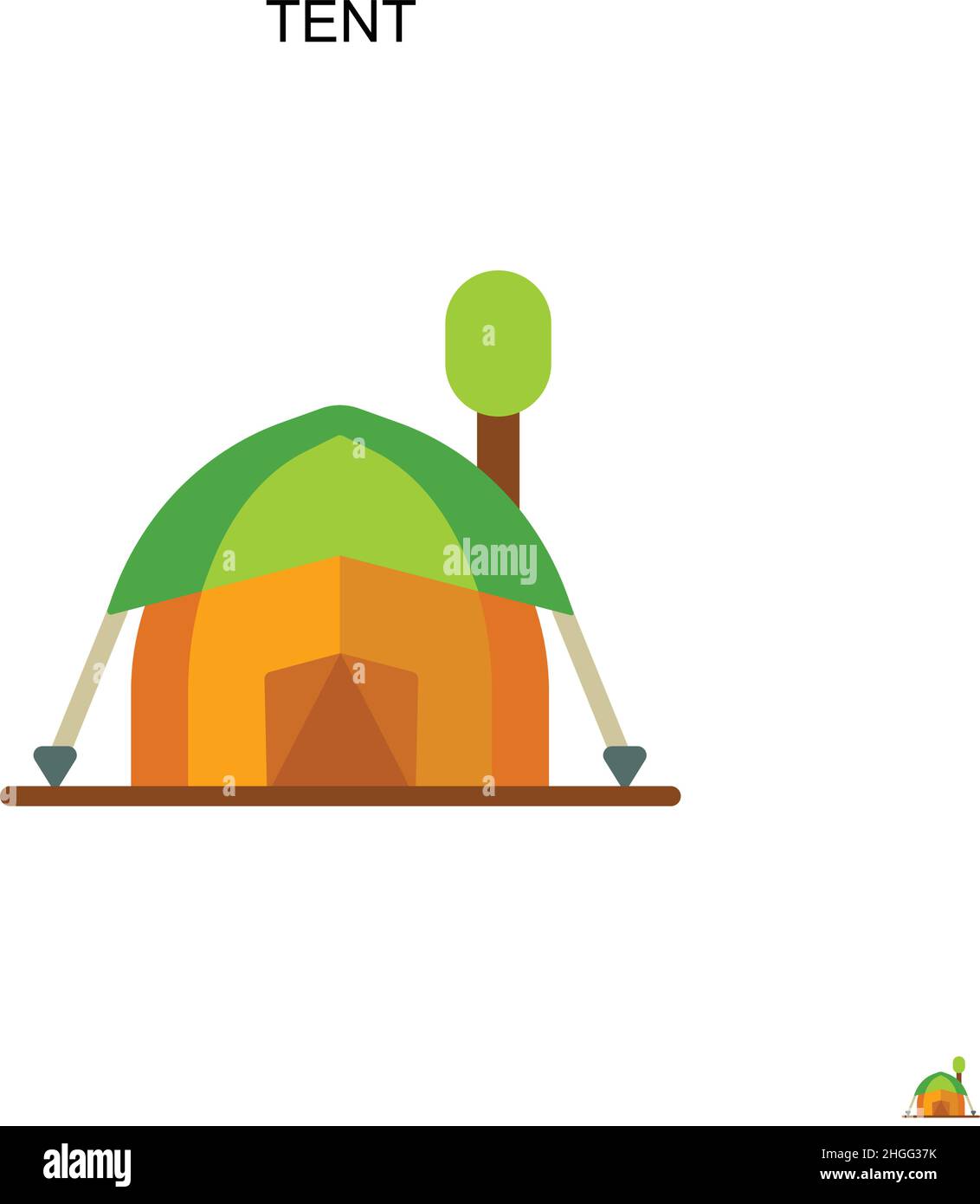 Tent Simple vector icon.Perfect color modern pictogram on editable ...