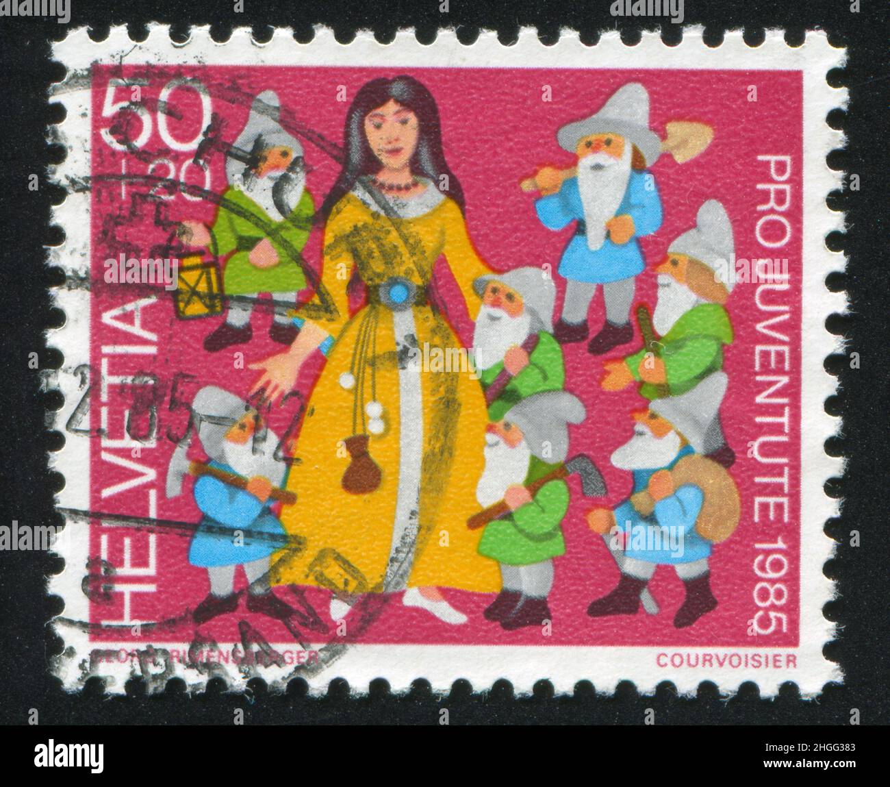SWITZERLAND - CIRCA 1985: stamp printed by Switzerland, shows Snow ...