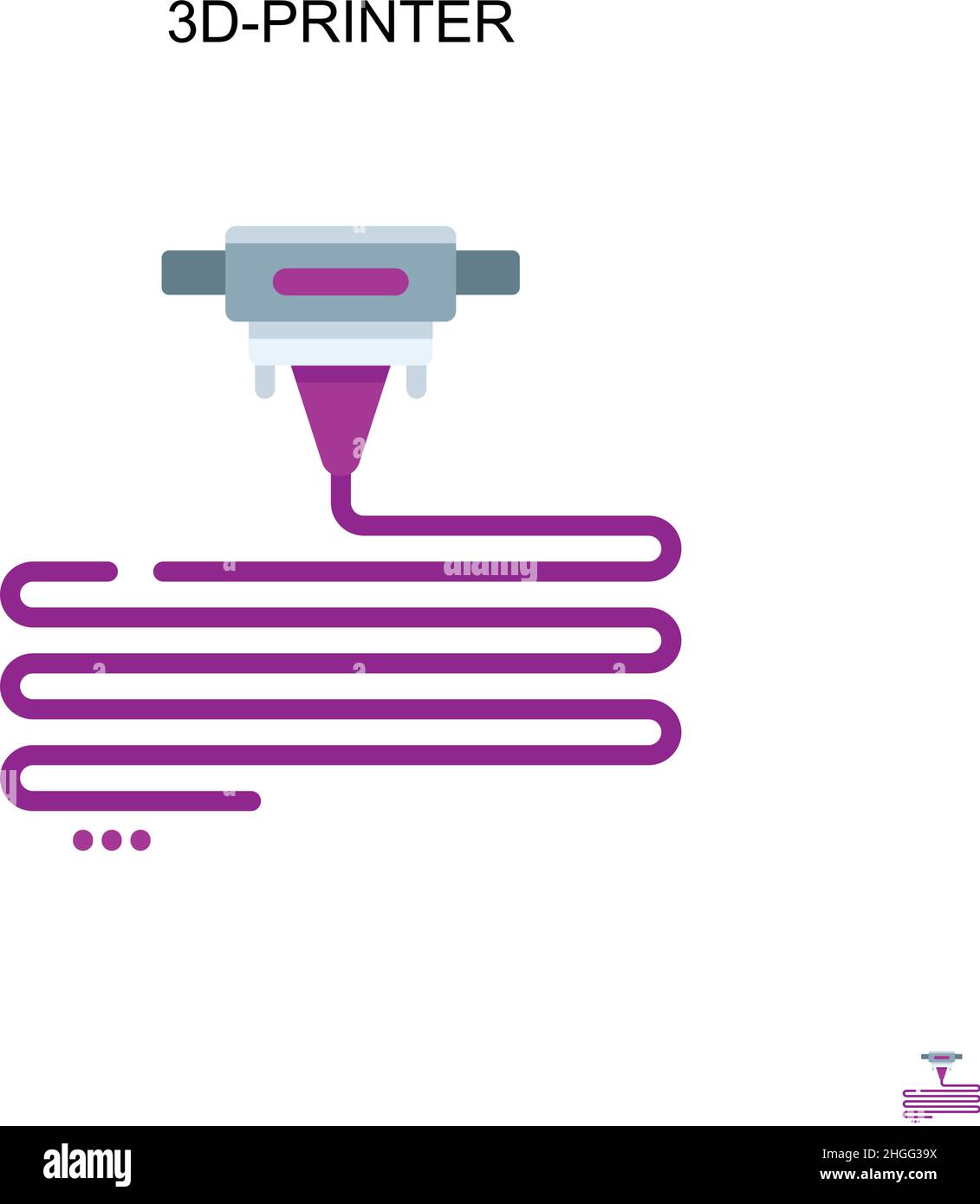 3d-printer Simple vector icon.Perfect color modern pictogram on ...