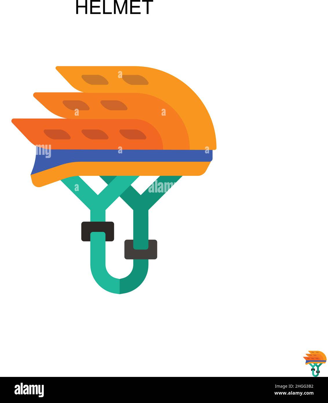 Helmet Simple vector icon.Perfect color modern pictogram on editable ...