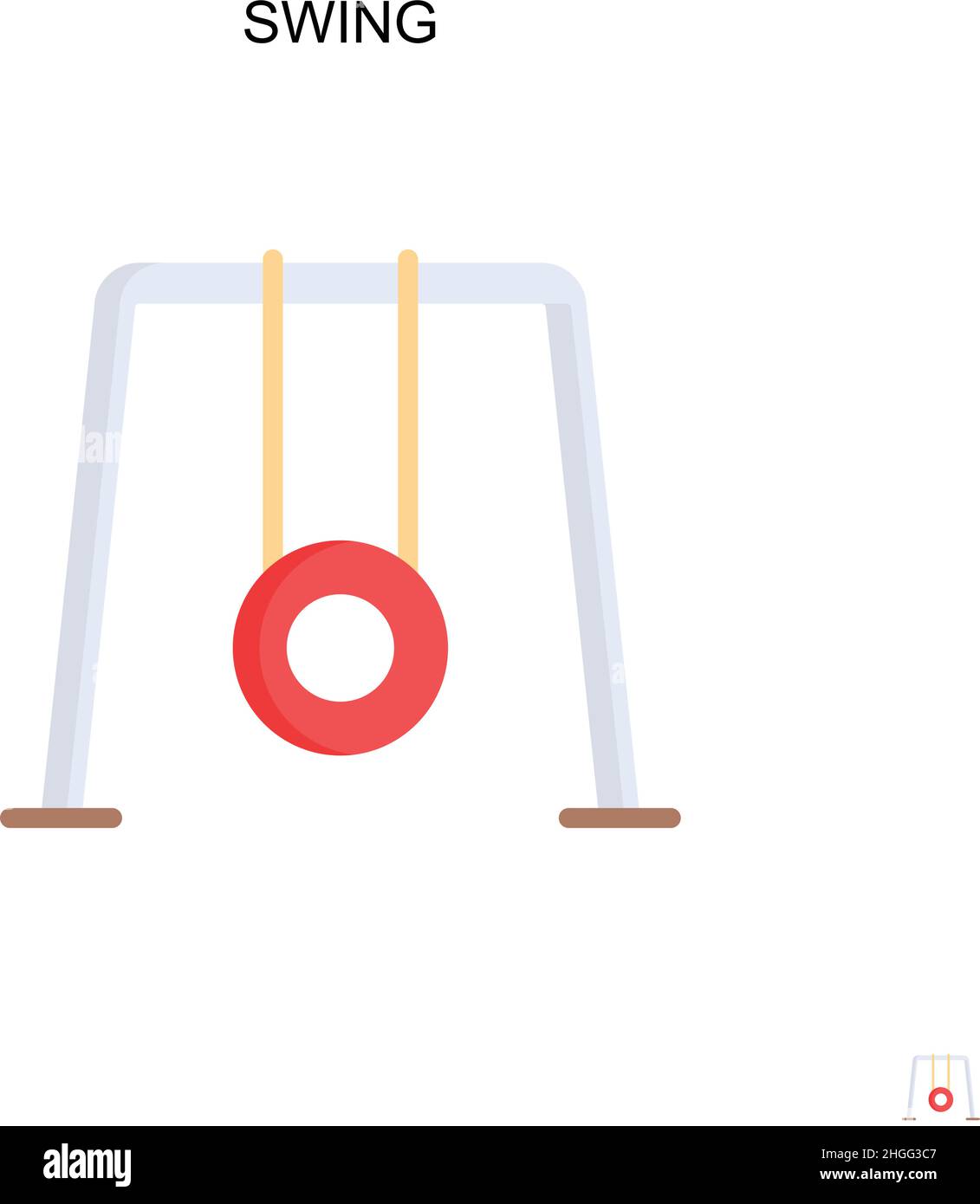 Swing Simple vector icon.Perfect color modern pictogram on editable ...