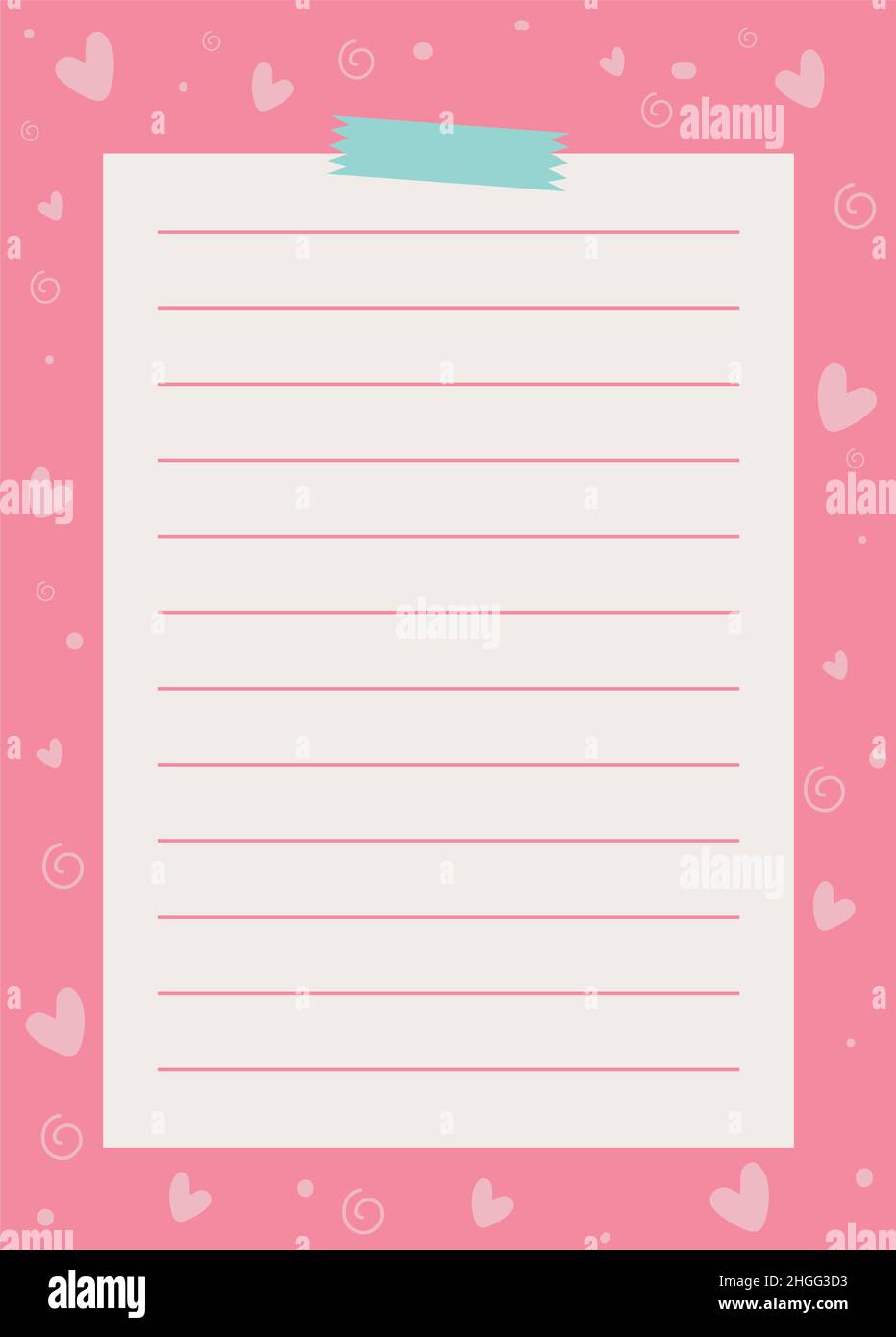 romantic note paper Stock Vector Image & Art - Alamy