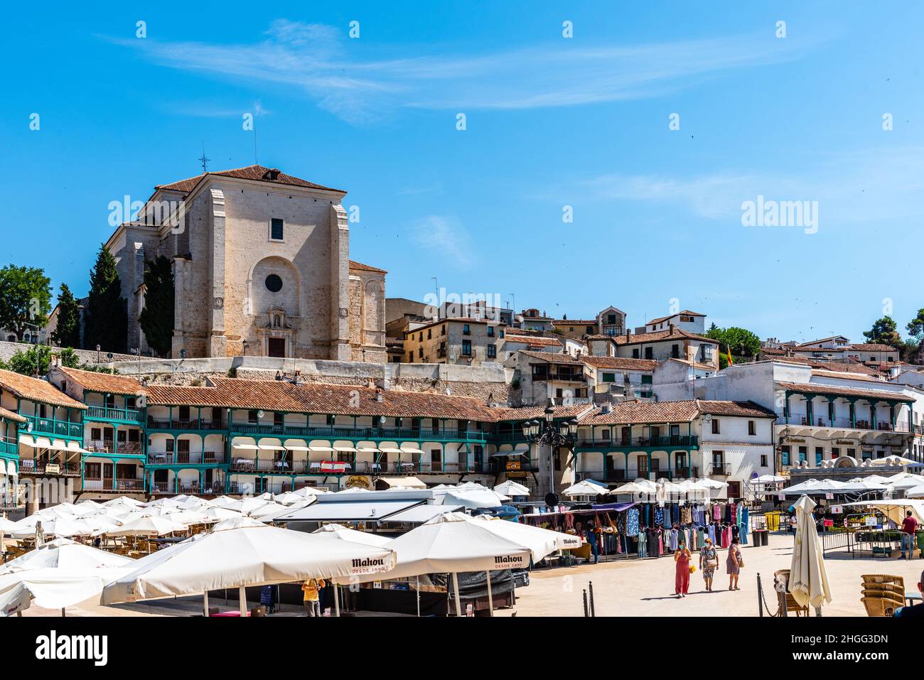Chinchon, Spain - June 26, 2021: Plaza Mayor of Chinchon. Central ...