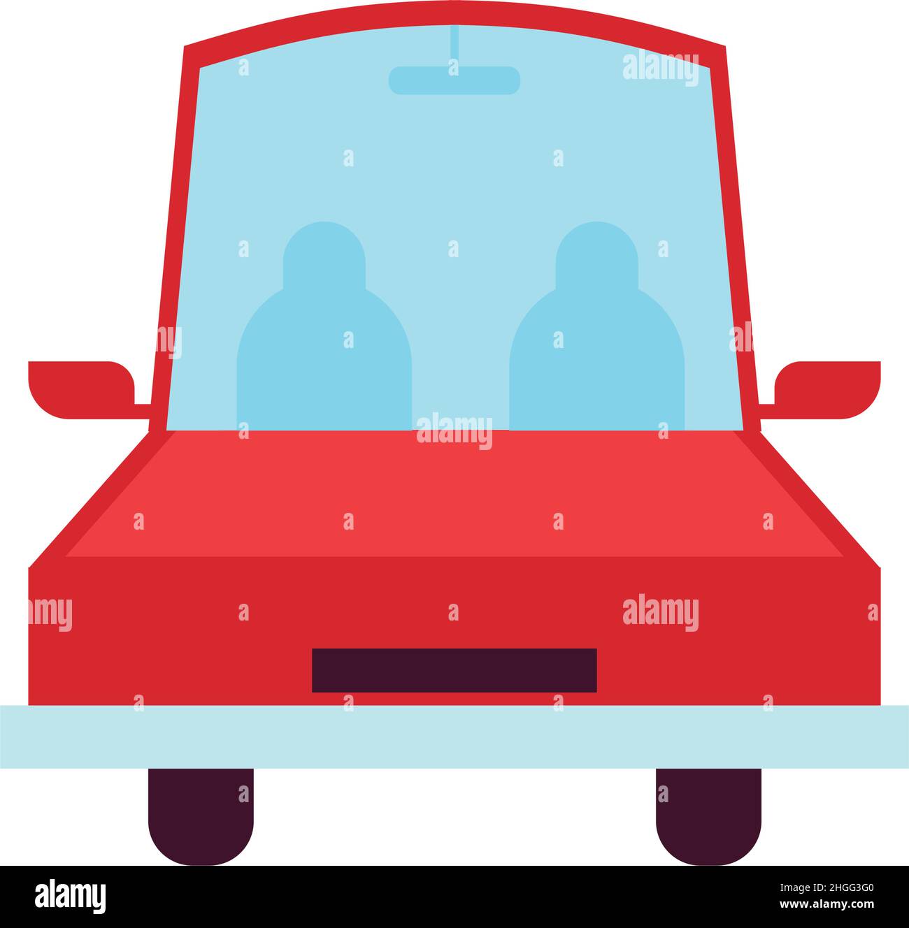 red front view car Stock Vector Image & Art - Alamy