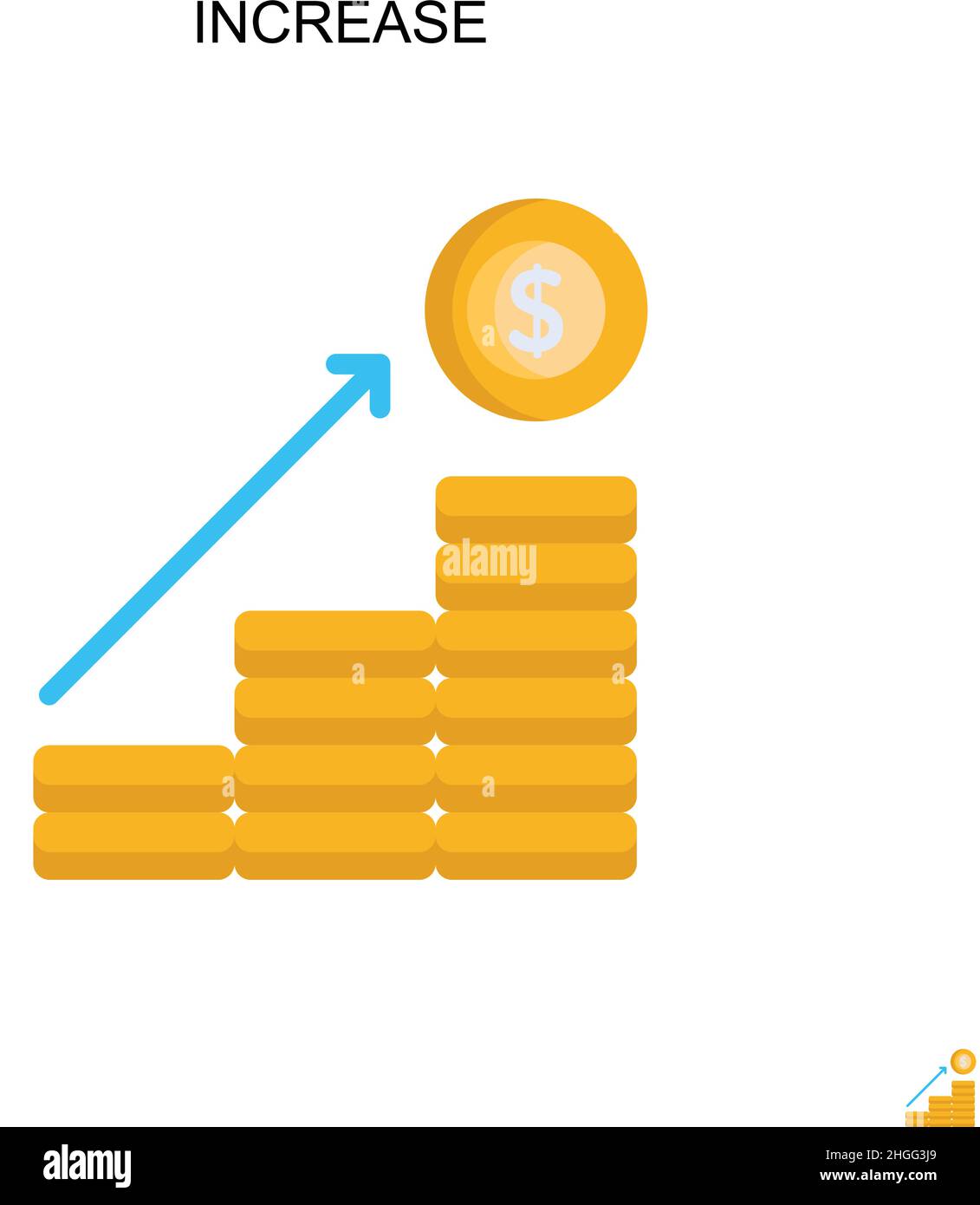 Increase Simple vector icon.Perfect color modern pictogram on editable ...