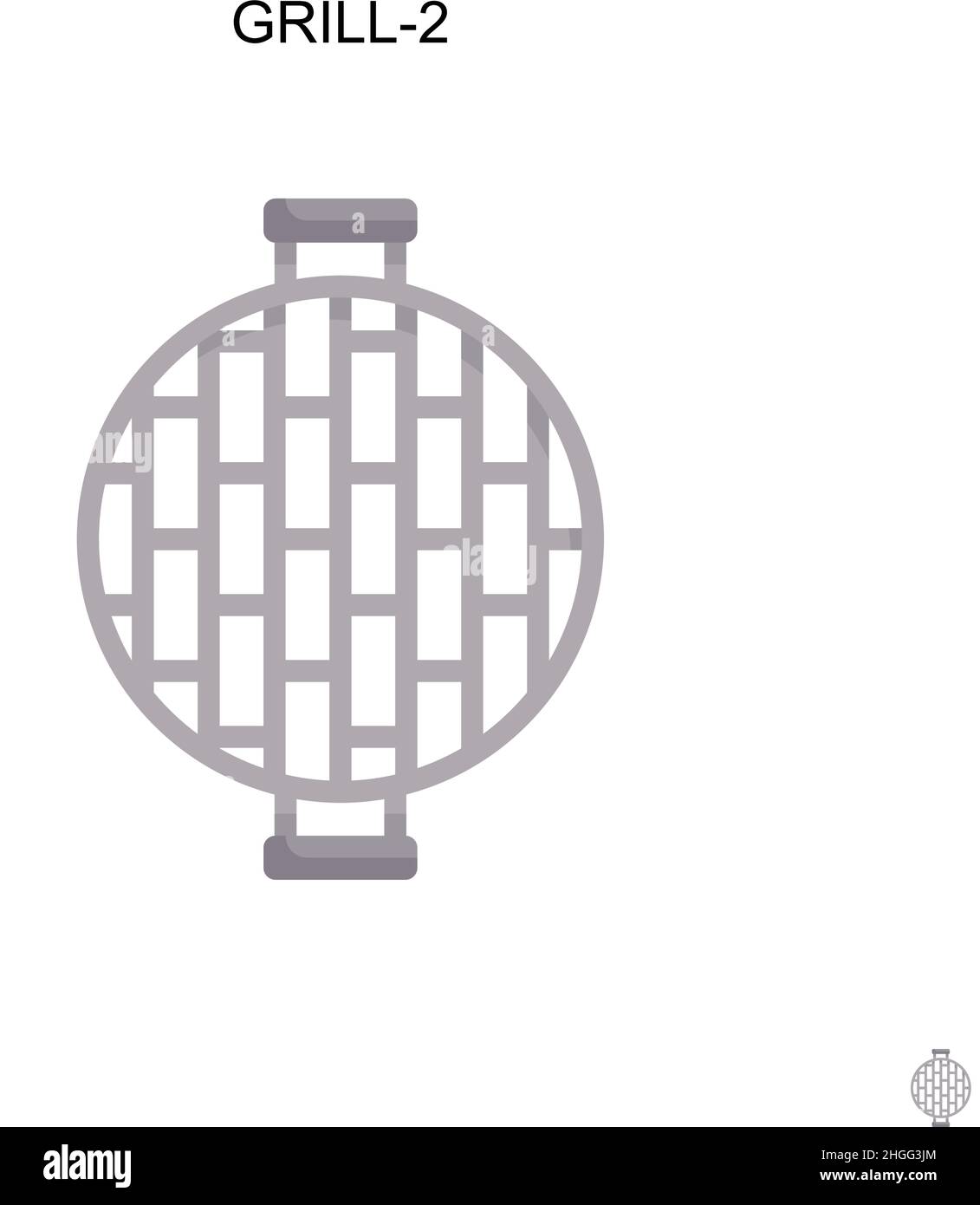 Grill-2 Simple vector icon.Perfect color modern pictogram on editable ...