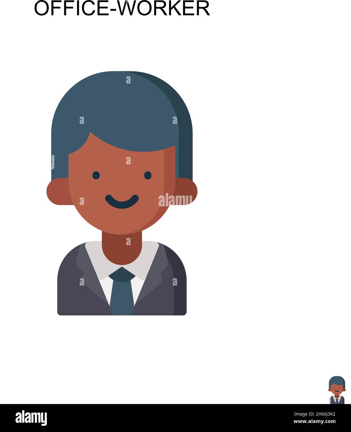 Office-worker Simple vector icon.Perfect color modern pictogram on ...