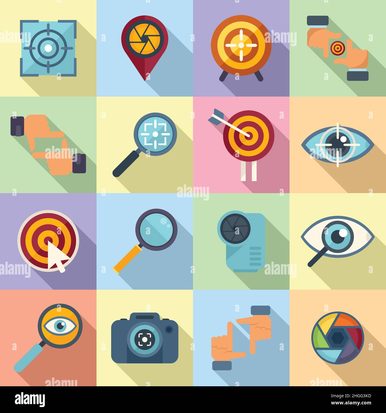 Focus icon flat vector. Business goal. Main success Stock Vector Image ...