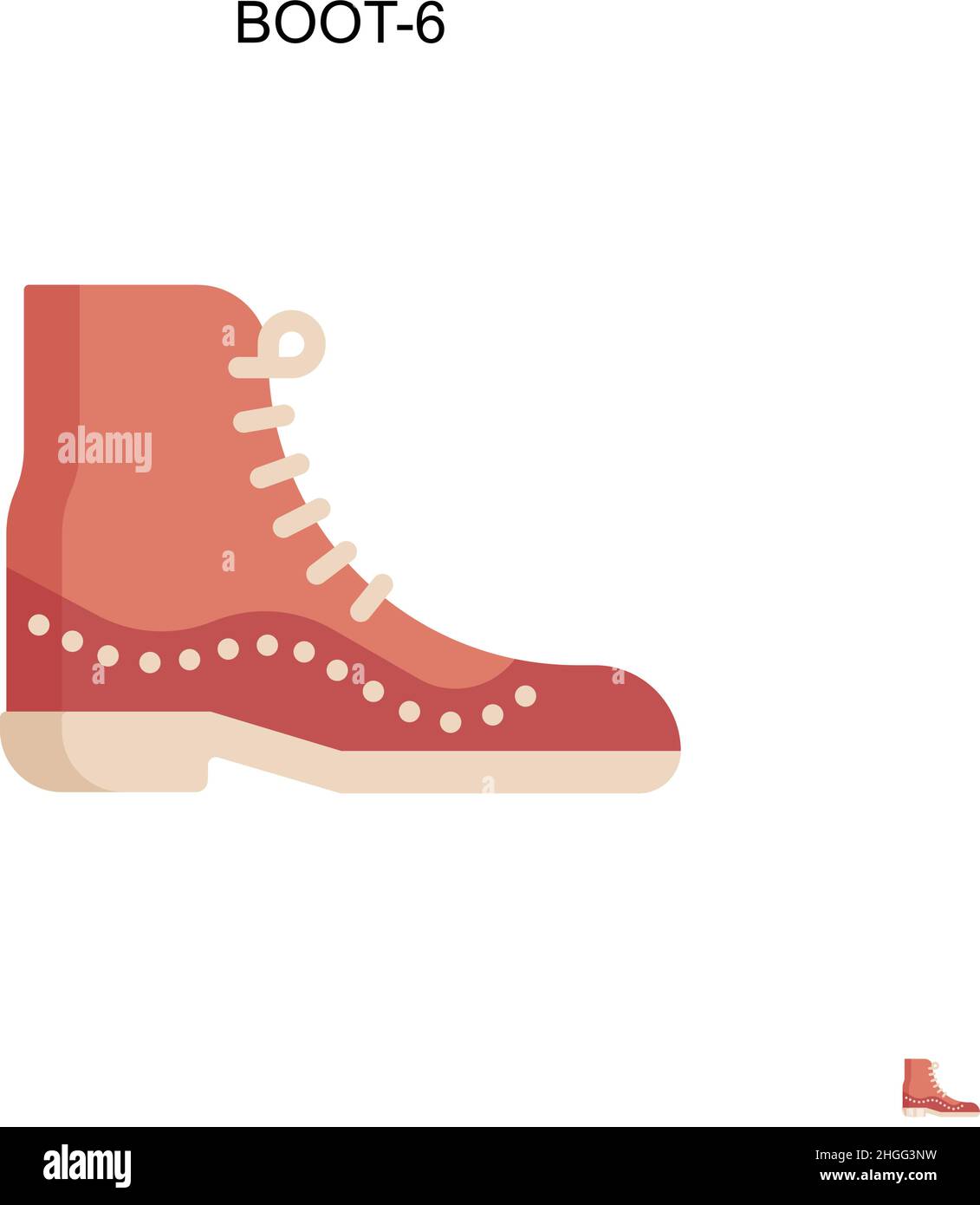 Boot-6 Simple vector icon.Perfect color modern pictogram on editable ...