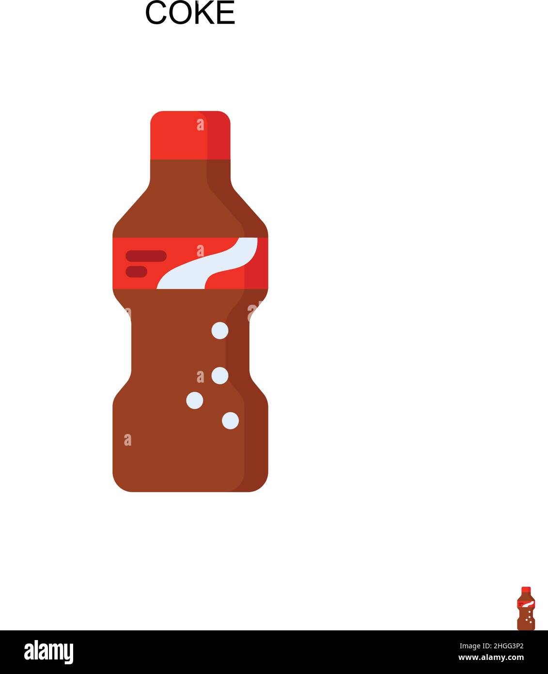 Coke Simple vector icon.Perfect color modern pictogram on editable ...