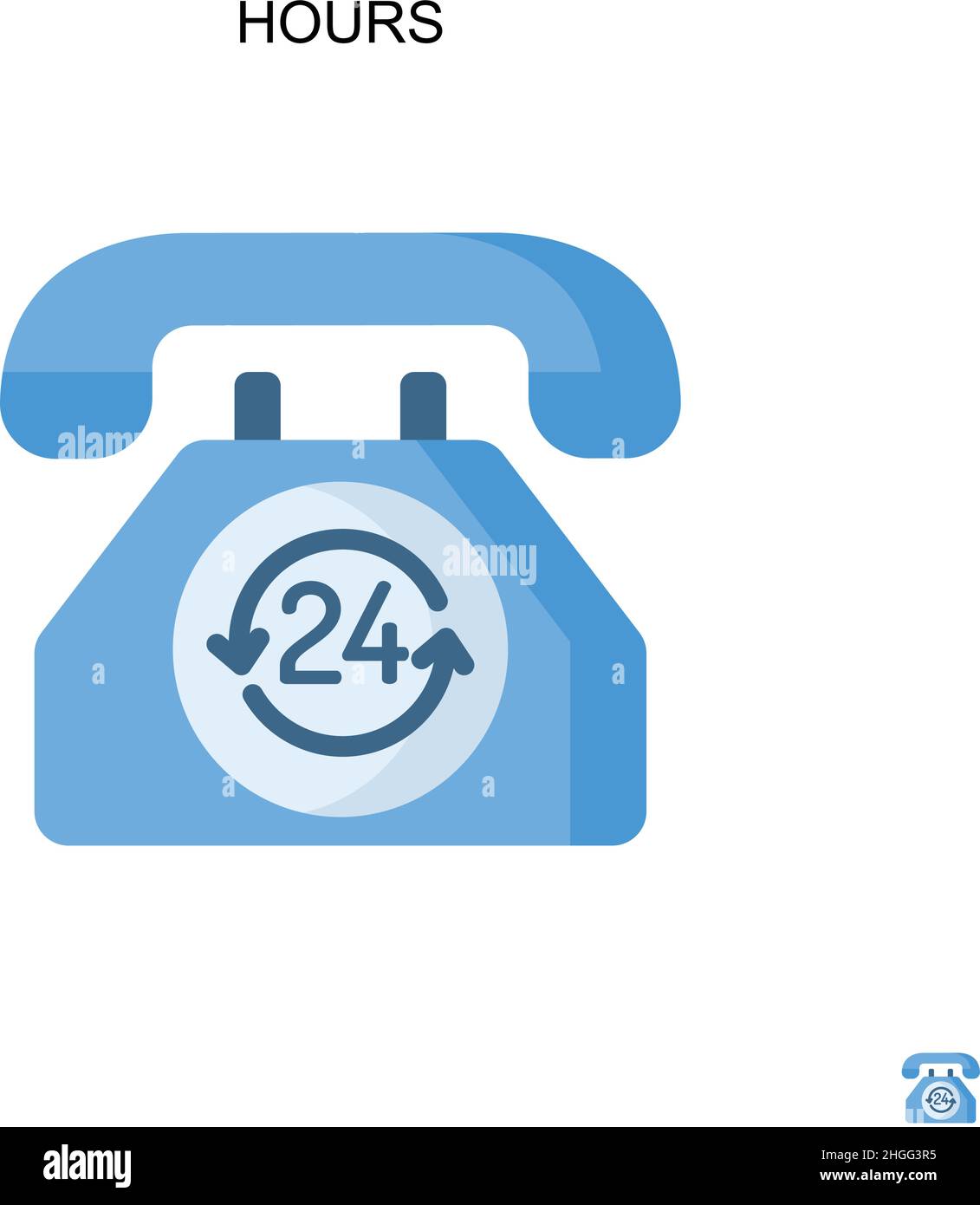 Hours Simple vector icon.Perfect color modern pictogram on editable ...