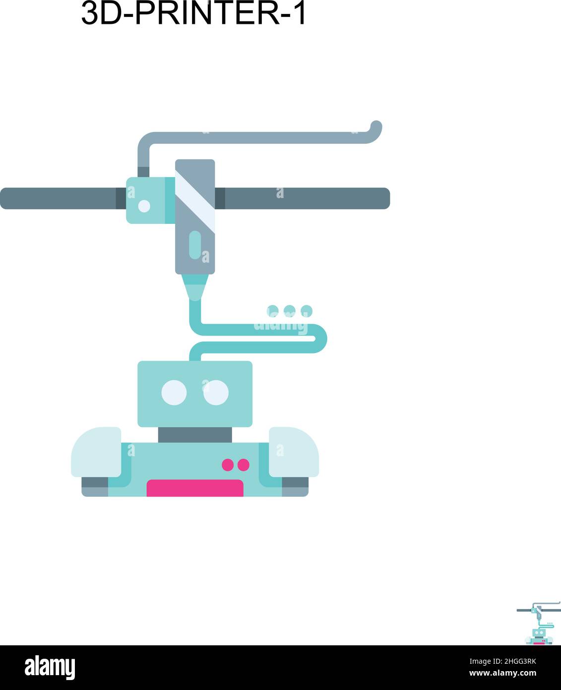 3d-printer-1 Simple vector icon.Perfect color modern pictogram on ...