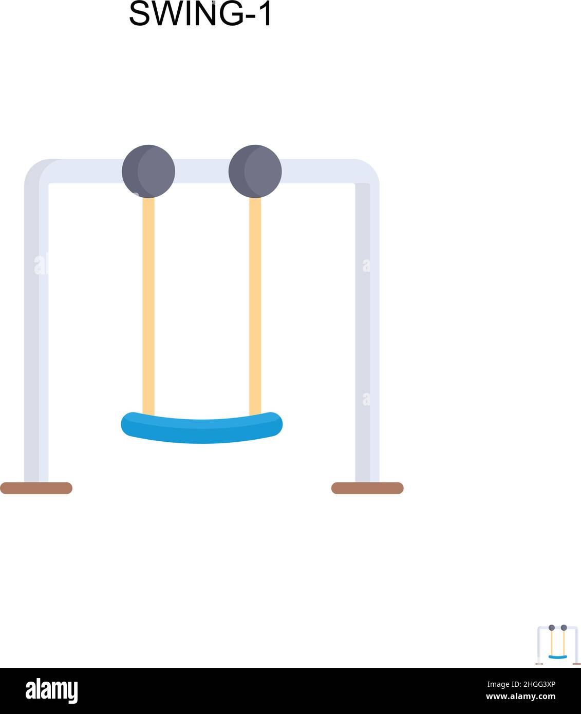 Swing-1 Simple vector icon.Perfect color modern pictogram on editable ...