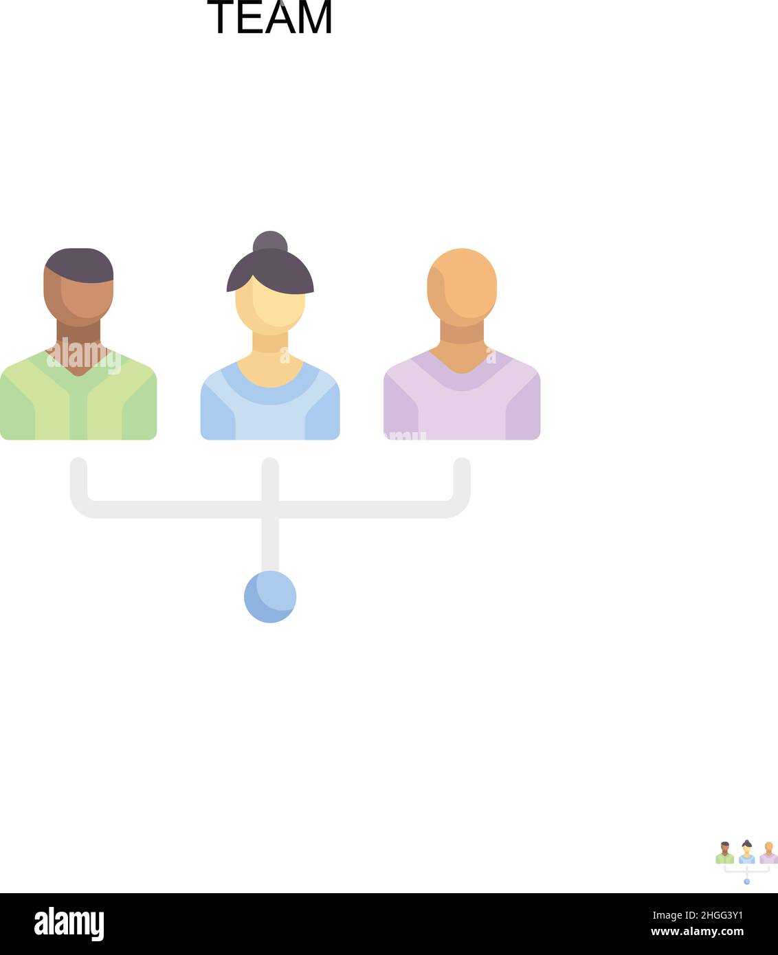 Team Simple vector icon.Perfect color modern pictogram on editable ...