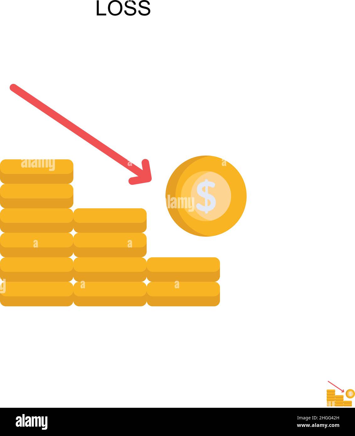 Loss Simple vector icon.Perfect color modern pictogram on editable ...