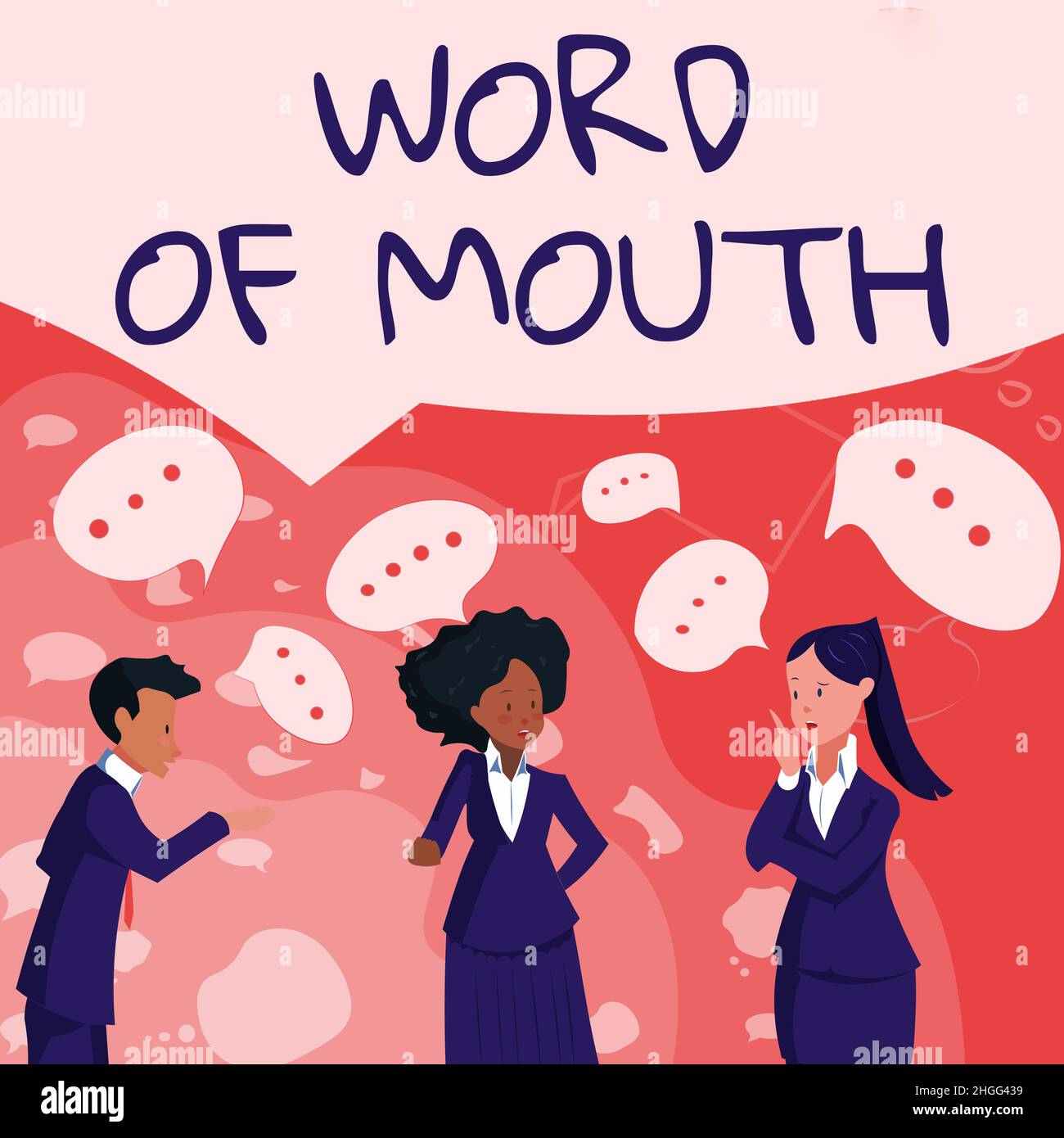Text sign showing Word Of Mouth, Business idea information that is ...